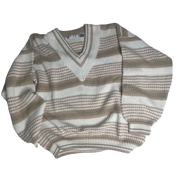 Vintage BASIX | Sweaters | Vintage Basix Fenn Wright Mason Cream Tan ...